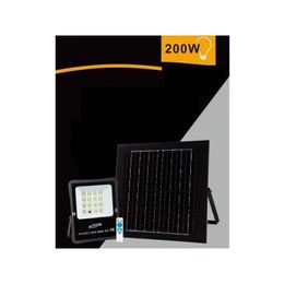 Meditrade GmbH Trade Shop Traesio - solar led strahler 200W fernbedienung IP65 kaltweisses licht 6500K S01F-200W