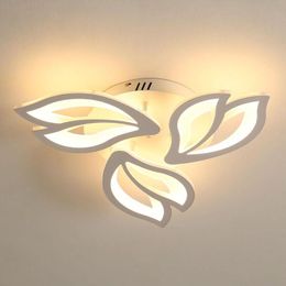 Comely - Moderner LED-Deckenleuchter aus weißem Acryl, Kreatives Design Magnolienblütenblätter, für Wohnzimmer, Schlafzimmer und Flur - 45W