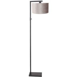 Steinhauer Stehleuchte Standlampe Wohnzimmerleuchte E27 Textil grau schwarz matt h 160 cm