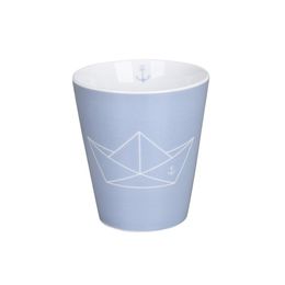 Krasilnikoff Happy Mug Paperboat, 330 ml, blau