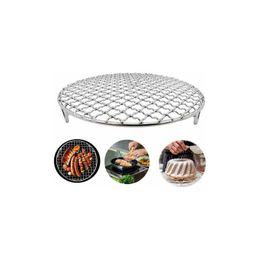 Grid BBQ/Grill Accessory, 18cm/7.1 Inch Barbecue Stainless Steel Cooking Grid Round Grilling Rack, Stackable Cooking Cooling Rack