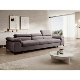 Big Sofa Couchgarnitur bastien Megasofa mit Schlaffunktion Stoff Whisper Braun