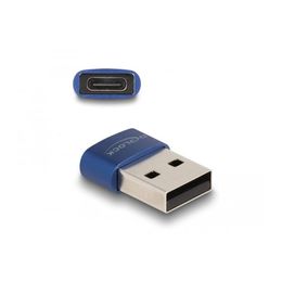 Usb 2.0 Adapter usb Typ-A Stecker zu usb Type-C™ Buchse blau (60051) - Delock