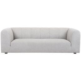 Miliboo Design-Sofa aus grauem Stoff 4-Sitzer oliveiro - Hellgrau