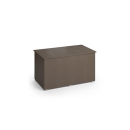 Oskar XXL Polyrattan Kissenbox 950L Auflagenbox Braun Gartenbox Gartentruhe