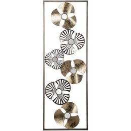 Atmosphera - Wanddekoration Blumen - Metall 31 × 89 cm Mehrfarbig