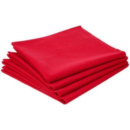 Atmosphera - 4er-Set Servietten aus Baumwolle - rot - 40x40 cm Rot