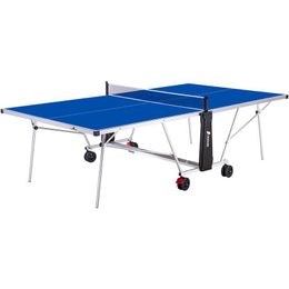 Cougar Tischtennisplatte Deluxe 2800 klappbar in Blau Indoor & Outdoor klappbarer Tischtennistisch mit verstellbaren Beinen und Netz Ping Pong Tisch für