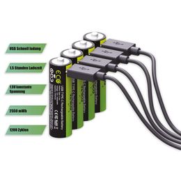 Verico Li-Ion-Akku Loop Energy AA, mit USB-C Buchse, 4er Pack