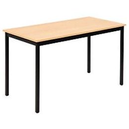 Sodematub Rechteckig Konferenztisch Buche Eisen Schwarz 1.400 x 700 x 740 mm