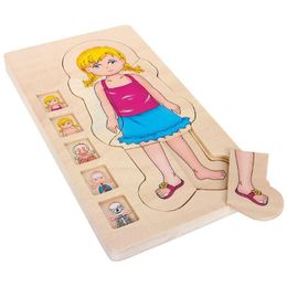 Small Foot Schichtenpuzzle ANATOMIE MÄDCHEN 29-teilig aus Holz