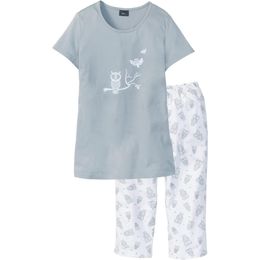 bonprix Capri Pyjama mit kurzen Ärmeln