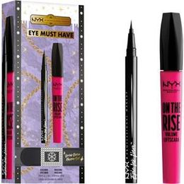 Nyx Cosmetics NYX Professional Makeup Augen Make-up Mascara X-mas Eye Must Have Epic Eye Liner 1 ml + On The Rise Volume Mascara 10 ml