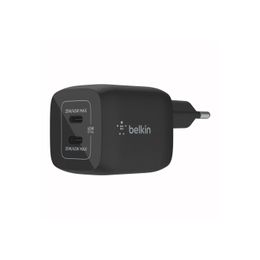 Belkin BoostCharge Pro 45 Watt Dual USB-C GaN Charger USB-Ladegerät (Ladegerät mit 2x USB-C Anschlüssen (Laptops, Tablets, Smartphones), schwarz