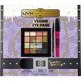 Nyx Cosmetics NYX Professional Makeup Augen Make-up Eyeliner X-mas Vegan Eye Pass Color Palette 0,83 g + Epic Ink Liner 1 ml + On The Rise Volume Mascara 10 ml