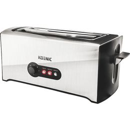 KOENIC KTO 4331 M Toaster Silber/Schwarz (1600 Watt, Schlitze: 2)