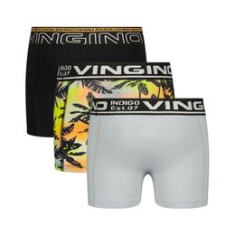 Vingino - Boxershorts B-241-2 PALM 3er-Pack in deep black, Gr.104-116