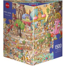 Heye Puzzle Yogaland, Degano, 1500 Puzzleteile, Made in Europe, bunt