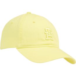 Tommy Hilfiger Cap, Baumwolle, Logo-Stickerei, für Damen, gelb, OneSize
