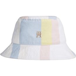 Tommy Hilfiger Bucket Hat, Leinen-Anteil, Streifen, für Damen, mehrfarbig, OneSize