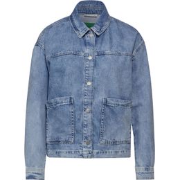 Street One Jeansjacke, Eingrifftaschen, Hemdkragen, für Damen, blau, 44