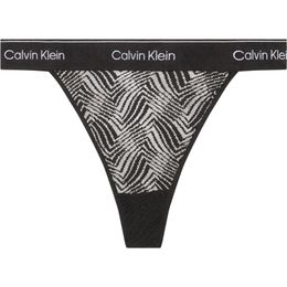 Calvin Klein String, Logo-Gummibund, für Damen, schwarz, M