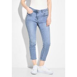 Cecil Slim-fit-Jeans mit dekorativen Nähten, blau