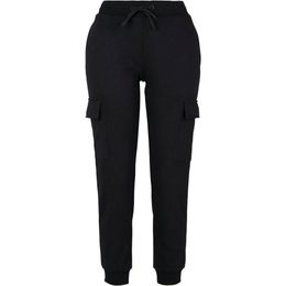 Urban Classics Stoffhose Damen Ladies Cargo Sweat Pants (1-tlg), schwarz