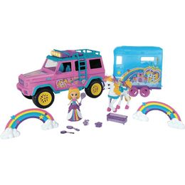 DICKIE TOYS DICKIE-TOYS Unicorn Trailer, Mercedes Benz AMG 500 Geländewagen mit Einhorn und Anhänger Spielzeugauto Mehrfarbig