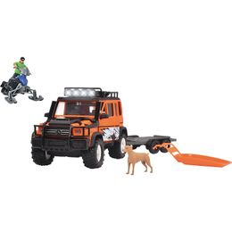 DICKIE TOYS DICKIE-TOYS Winter Bergrettungsdienst Set, Mercedes Benz AMG 500 Geländewagen mit Yamaha Schneemobil Spielzeugauto Mehrfarbig