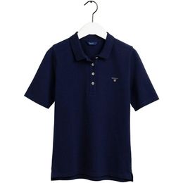 Gant Poloshirt mit Logo-Stickerei, blau