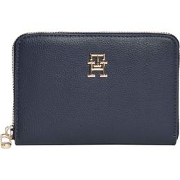Tommy Hilfiger Brieftasche, Reißverschluss, Emblem, für Damen, blau