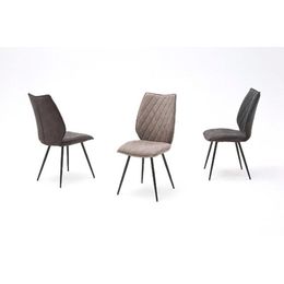 Esszimmerstuhl MCA furniture "NAVARRA" Stühle Gr. B/H/T: 50 cm x 96 cm x 64 cm, grau (anthrazit, anthrazit lackiert) Küchenstühle