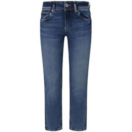 Slim-fit-Jeans Pepe Jeans "Jeans SLIM LW" Gr. 28, Länge 32, blau (bl. medium) Damen Jeans Röhrenjeans