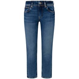 Slim-fit-Jeans Pepe Jeans "Jeans SLIM LW" Gr. 27, Länge 32, blau (bl. medium) Damen Jeans Röhrenjeans