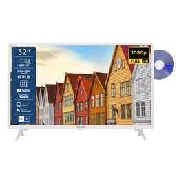 Telefunken XF32SN550SD-W 32 Zoll Fernseher / Smart TV (Full HD, HDR, Triple-Tuner, DVD-Player) - Ink