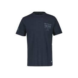 Lerros T-Shirt »T-Shirt für Herren mit Brustprint« CLASSIC NAVY M M Gerippter Rundhalsausschnitt