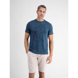 Lerros T-Shirt »T-Shirt mit Brust-Print« STORM BLUE XXL XXL Motto-Print auf der Brust