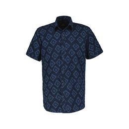 Lerros Kurzarmhemd »Strukturiertes Hemd mit grafischem Druck« CLASSIC NAVY M - Normalgrößen Normalgrößen M Geometrischer Print