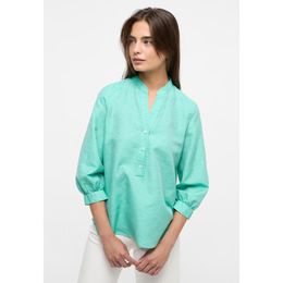 Eterna Longbluse »LOOSE FIT« smaragd 38 38 Steh-Kragen