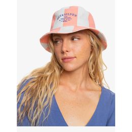 Quiksilver Wendehut »Classic Bucket« Peach Pink Vert Print Strip Einheitsgröße Einheitsgröße Stoff: Baumwoll-Canvas-Stoff