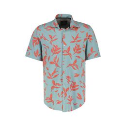 Lerros Kurzarmhemd »Kurzarmhemd mit floralem Print« COASTAL SEA BLUE 6XL - Normalgrößen Normalgrößen 6XL Florales Kurzarmhemd