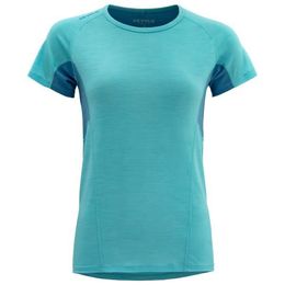 DEVOLD - Women's Running Merino 130 T-Shirt - Merinoshirt Gr L türkis