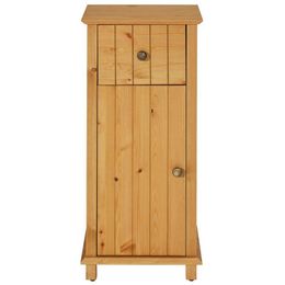 Home Affaire Unterschrank Vili Breite 34 cm, Badezimmerschrank aus Massivholz, Kiefernholz, beige