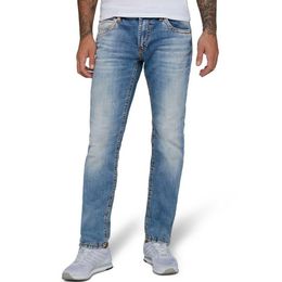 CAMP DAVID Straight-Jeans NI:CO:R611 mit markanten Steppnähten, blau