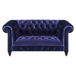 JVmoebel 2-Sitzer Design Modern Sofa Zweisitzer Couch Chesterfield Blau Wohnzimmer