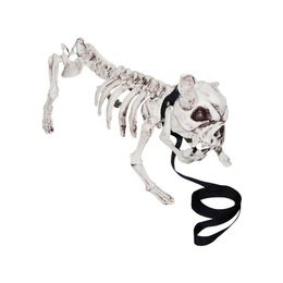 Horror-Shop Dekoobjekt Bulldogge Hunde Skelett als Halloween Deko