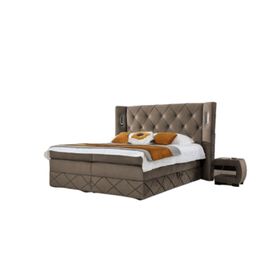 JVmoebel Bett 2x Nachttische Schlafzimmer Komplett Luxus Bett Modern Einrichtung (3-tlg.