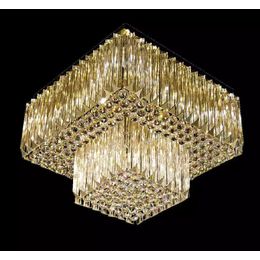 JVmoebel Kronleuchter Kristall Kronleuchter Decke Lampe Wohnzimmer Gold Luxus Beleuchtung