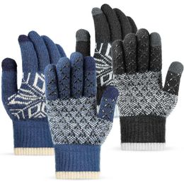 KIKI Abendhandschuhe 2 Paar Touchscreen Handschuhe für Skifahren Radfahren und SMS